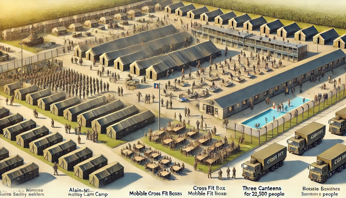 JO Paris 2024 : GL Events construit le plus grand camp militaire depuis ...